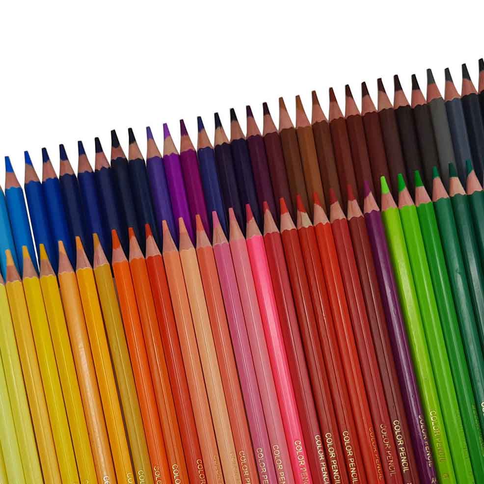 مداد رنگی 72 رنگ ام کیو مدل 00072G - قلمتراش