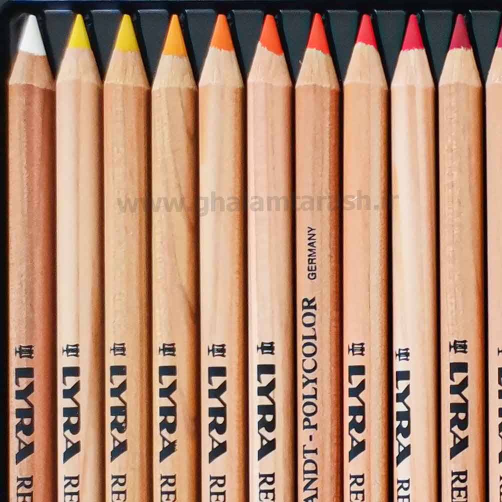 مداد رنگی 36 رنگ لیرا مدل پلی کالر (polycolor pencils) - قلمتراش